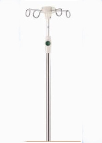 Stainless Steel I.V. Stand For Hospital Transfusion With 4 Hooks
